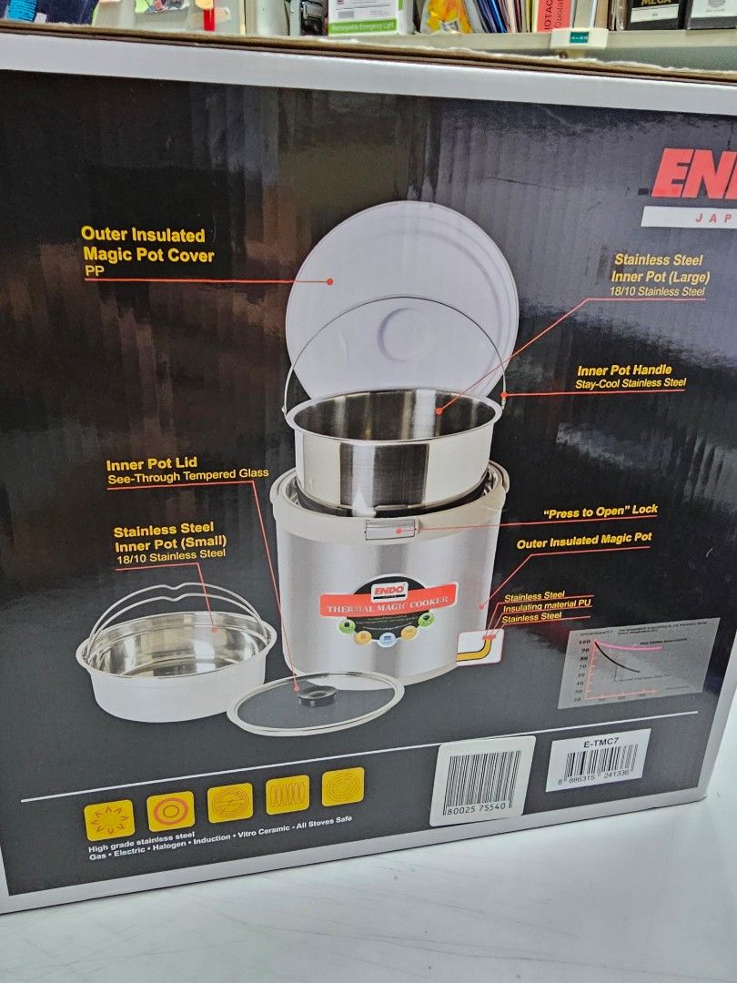 Endo Thermal Magic Cooker Model E-TMC7, TV & Home Appliances, Kitchen ...