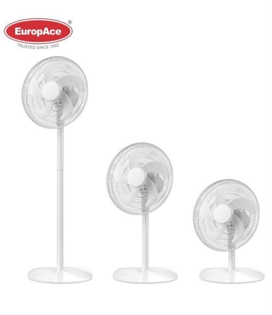EuropAce 14" Stand Fan with 5 blades, Furniture & Home Living, Lighting ...