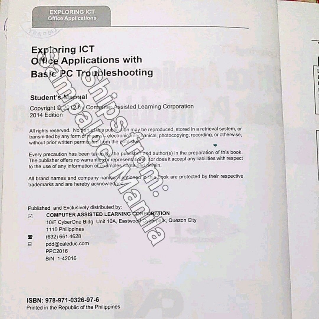 Exploring ICT: Office Application with Basic PC Troubleshooting ...