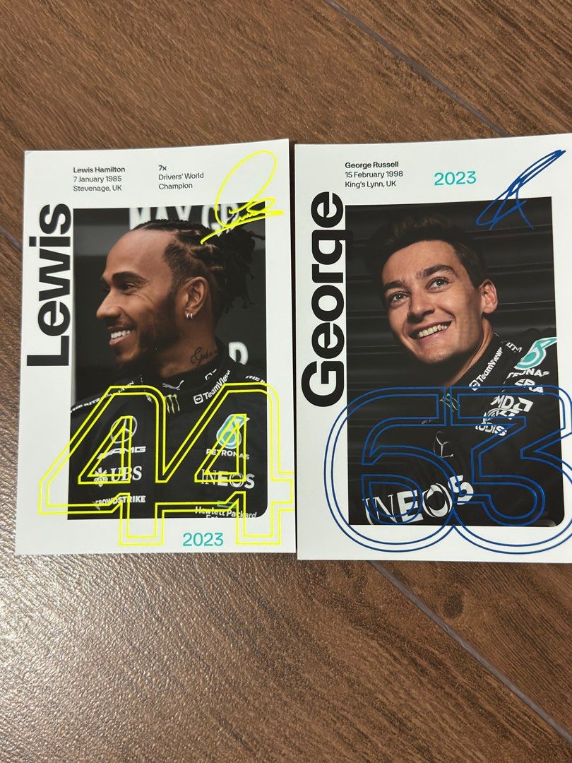 F1 2023 Mercedes Drivers Cards, Hobbies & Toys, Memorabilia ...