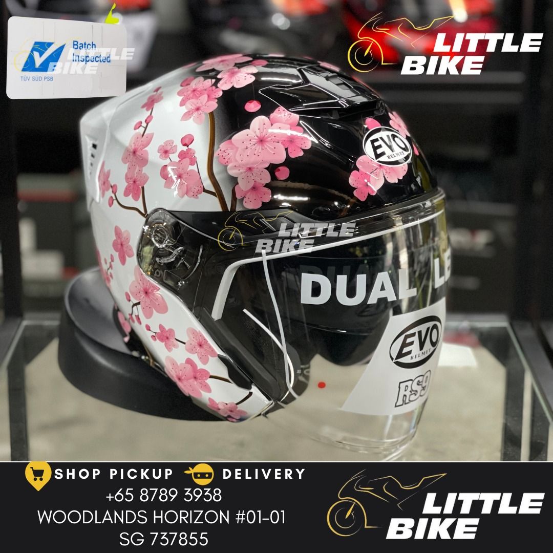 FREE DELIVERY PSB Approved EVO Rs9 Sakura open face motorcycle helmet ...