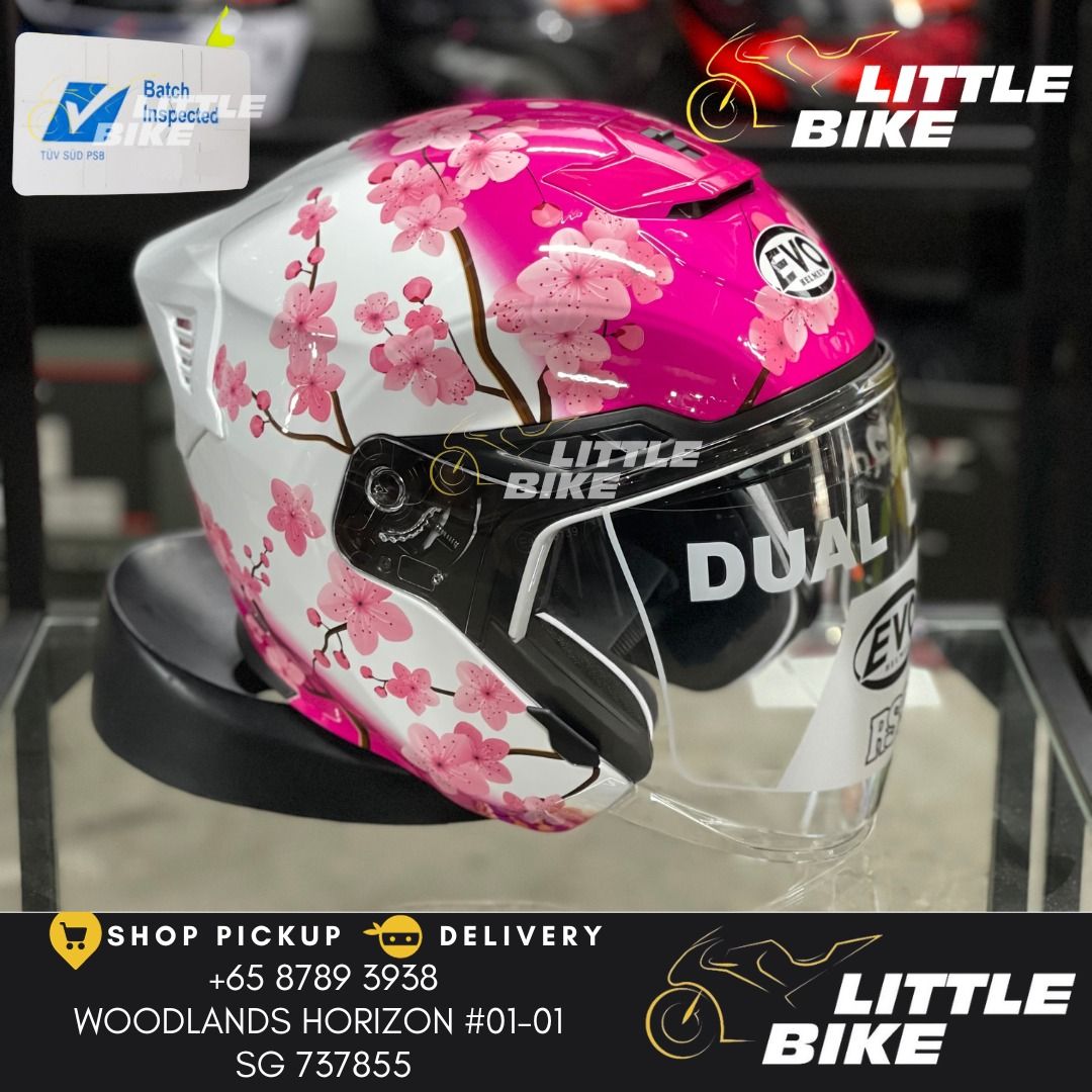 FREE DELIVERY PSB Approved EVO Rs9 Sakura open face motorcycle helmet ...