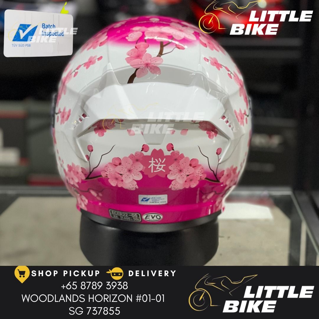 FREE DELIVERY PSB Approved EVO Rs9 Sakura open face motorcycle helmet ...