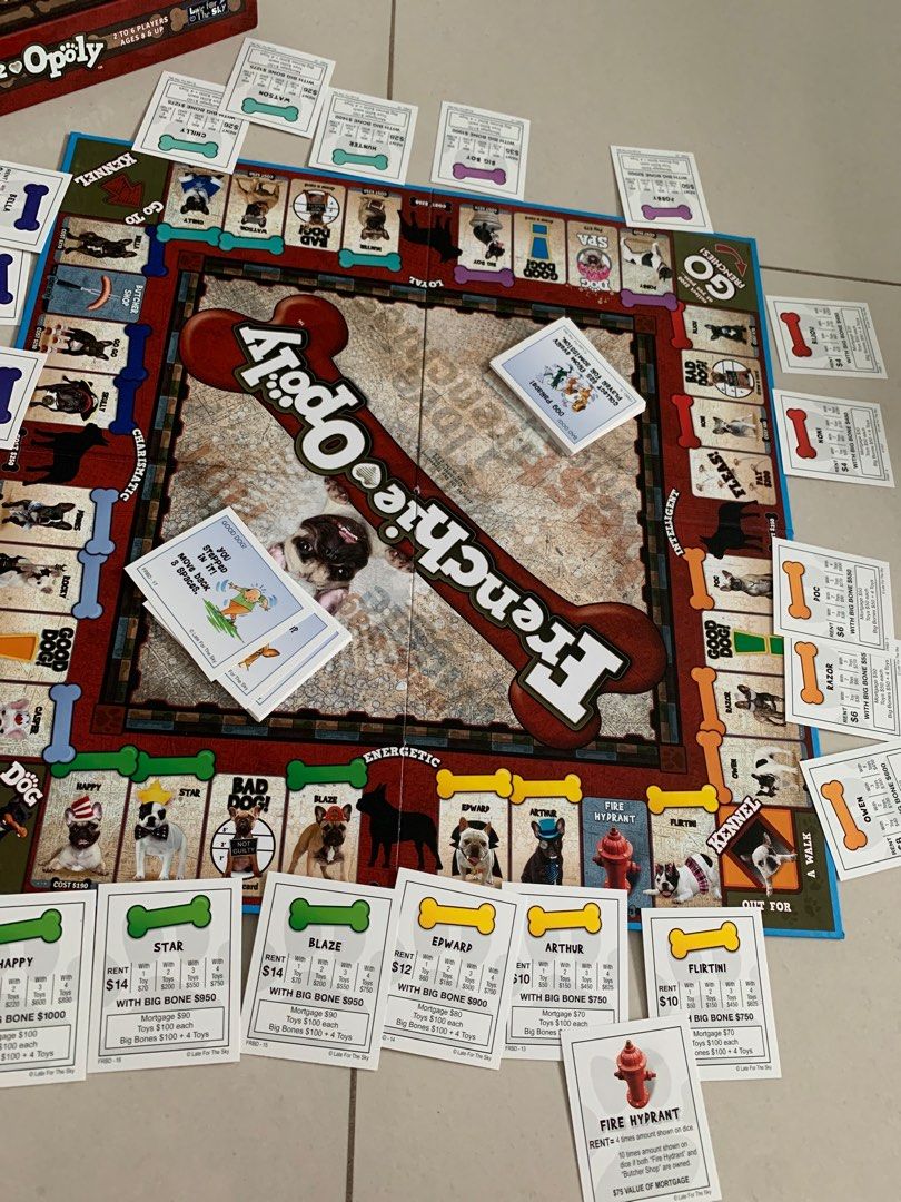 Frenchie opoly, Hobbies & Toys, Toys & Games on Carousell