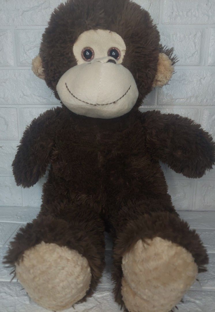 Glittery Eye Jumbo Monkey Brown Plush/Stufftoy, Hobbies & Toys ...