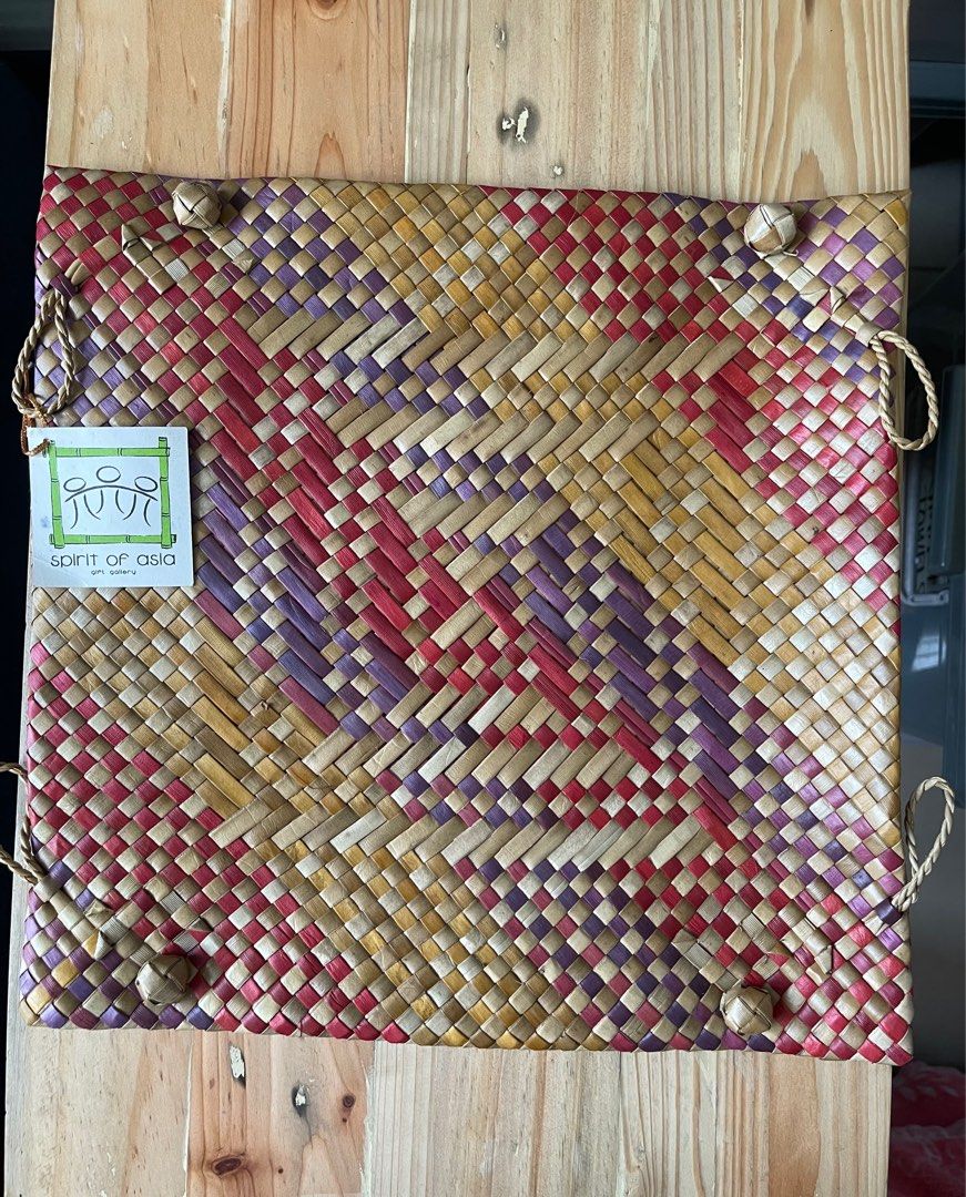 Handicraft Banig Collapsible Square Fruit Tray Set || Native Square ...