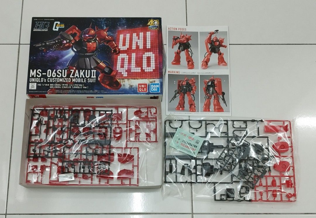 HG 1/144 Gundam Uniqlo Gunpla Zaku 2, Hobbies & Toys, Toys & Games on ...