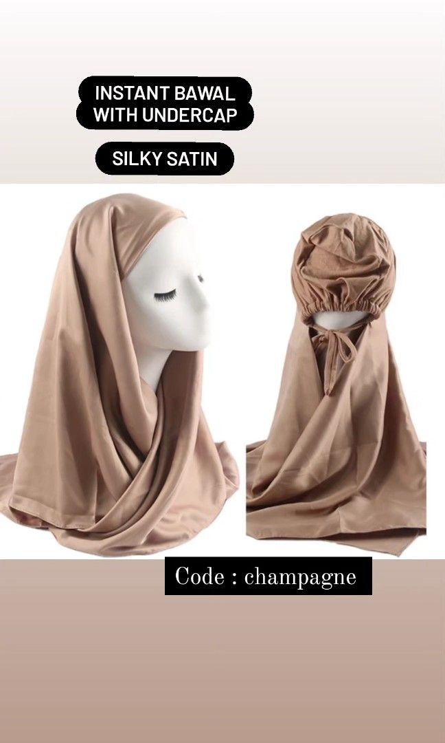 Hijab instant bawal, Women's Fashion, Muslimah Fashion, Hijabs on Carousell