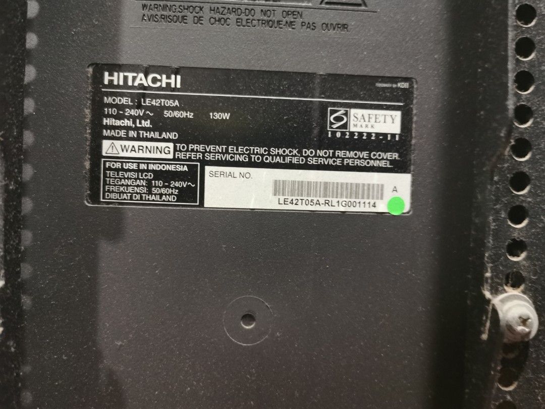 Hitachi 42inch TV, TV & Home Appliances, TV & Entertainment, TV on ...