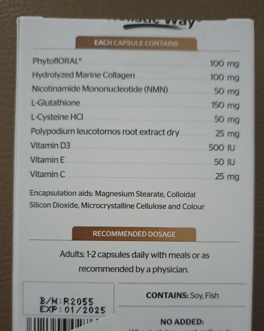 Holistic Way Diamond White Collagen (30 Capsules), Health & Nutrition ...