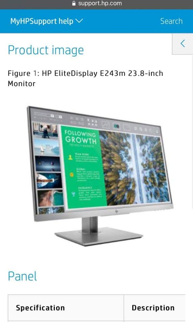 HP EliteDisplay E243m 24inch monitor, Computers & Tech, Desktops on ...