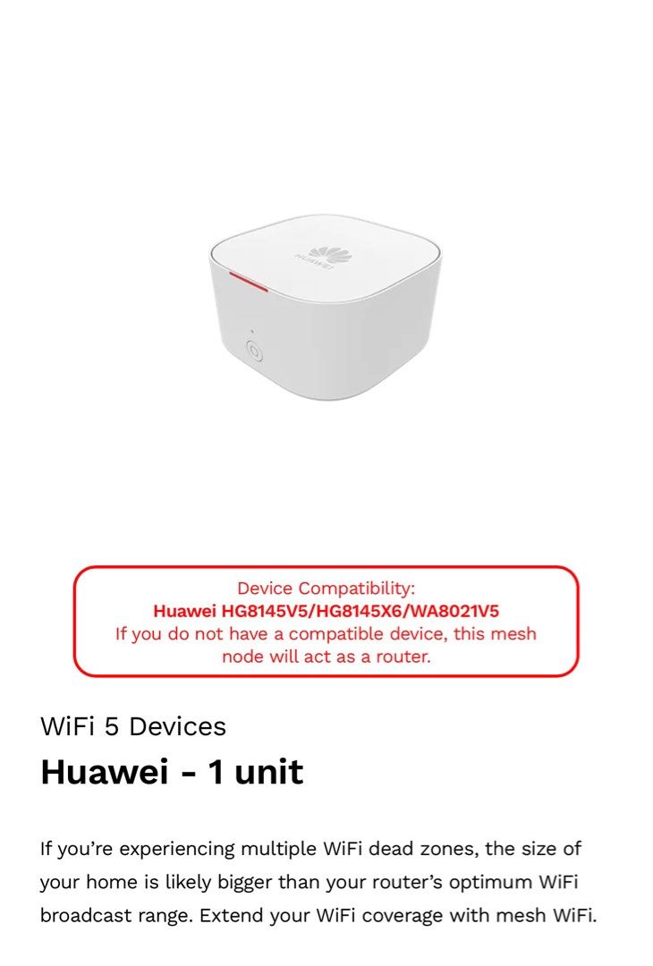 Huawei mesh WiFi Router, Computers & Tech, Office & Business Technology ...