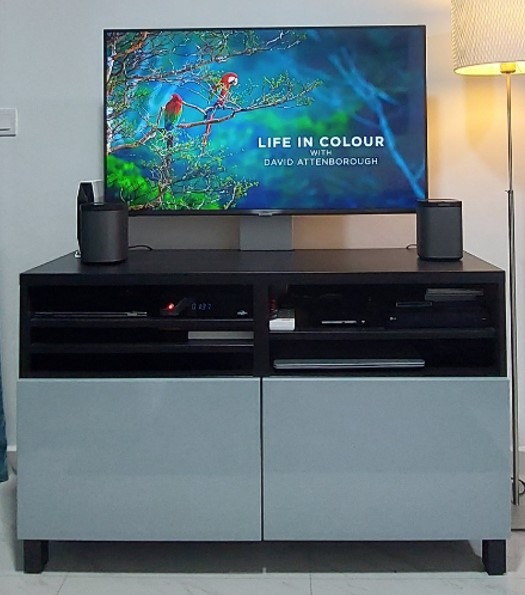 IKEA BESTA TV Console Assembly with UPPLEVA Bracket and swivel option ...