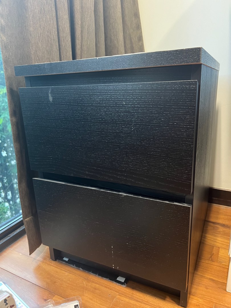 IKEA MALM Bedside Table, Furniture & Home Living, Furniture, Shelves ...