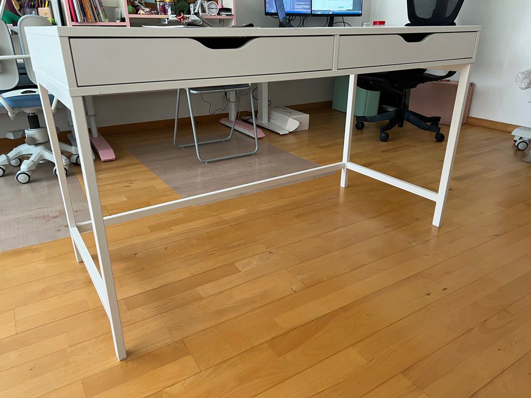 IKEA White Alex Table, Furniture & Home Living, Furniture, Tables ...