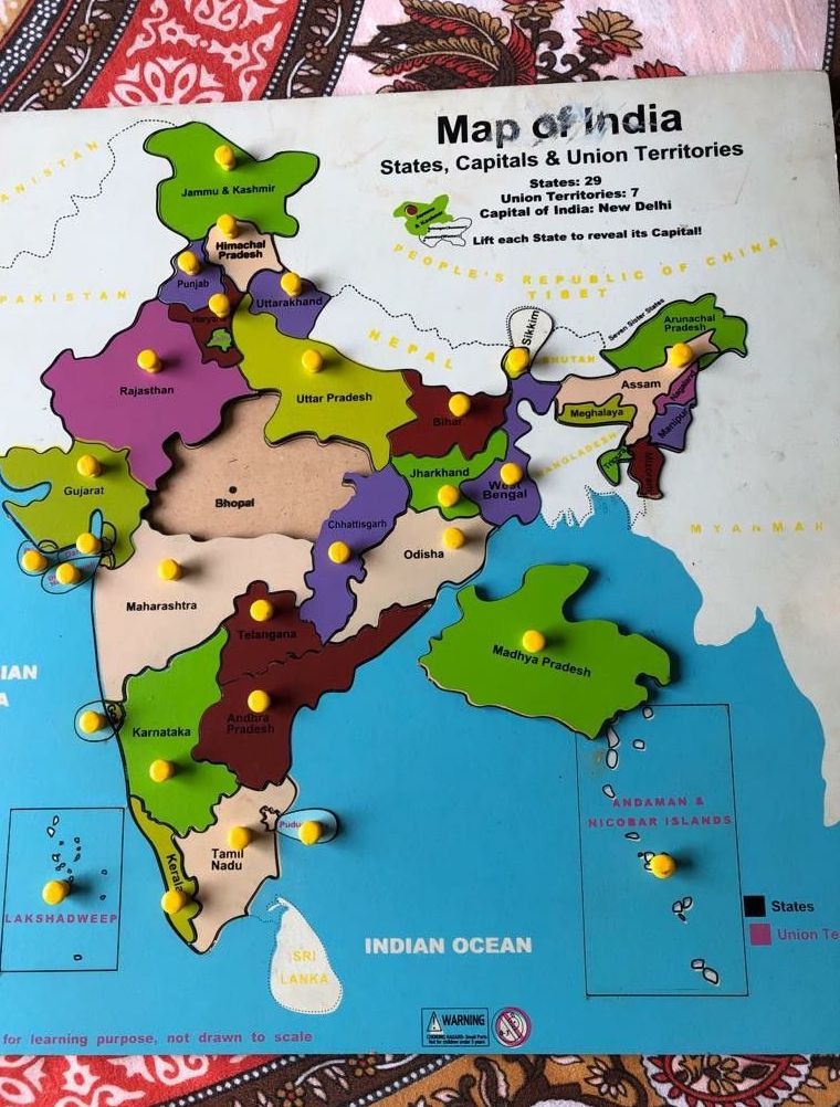 India Map Board game, Hobbies & Toys, Toys & Games on Carousell