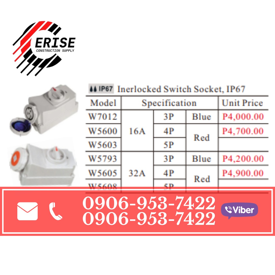 Interlocked Switch Socket Ip67 Commercial And Industrial Construction And Building Materials On