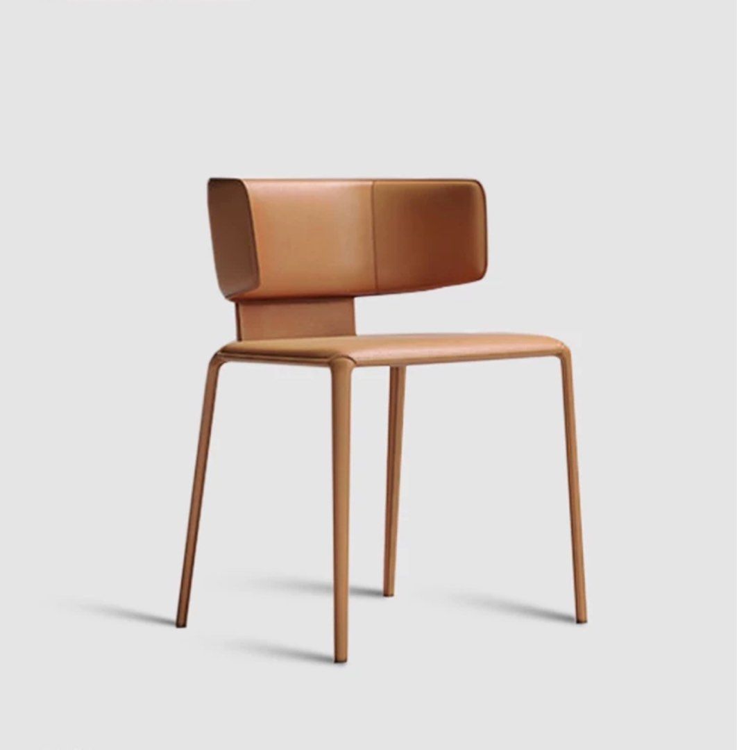 JELS Modern Leather Dining Chair, Furniture & Home Living, Furniture ...