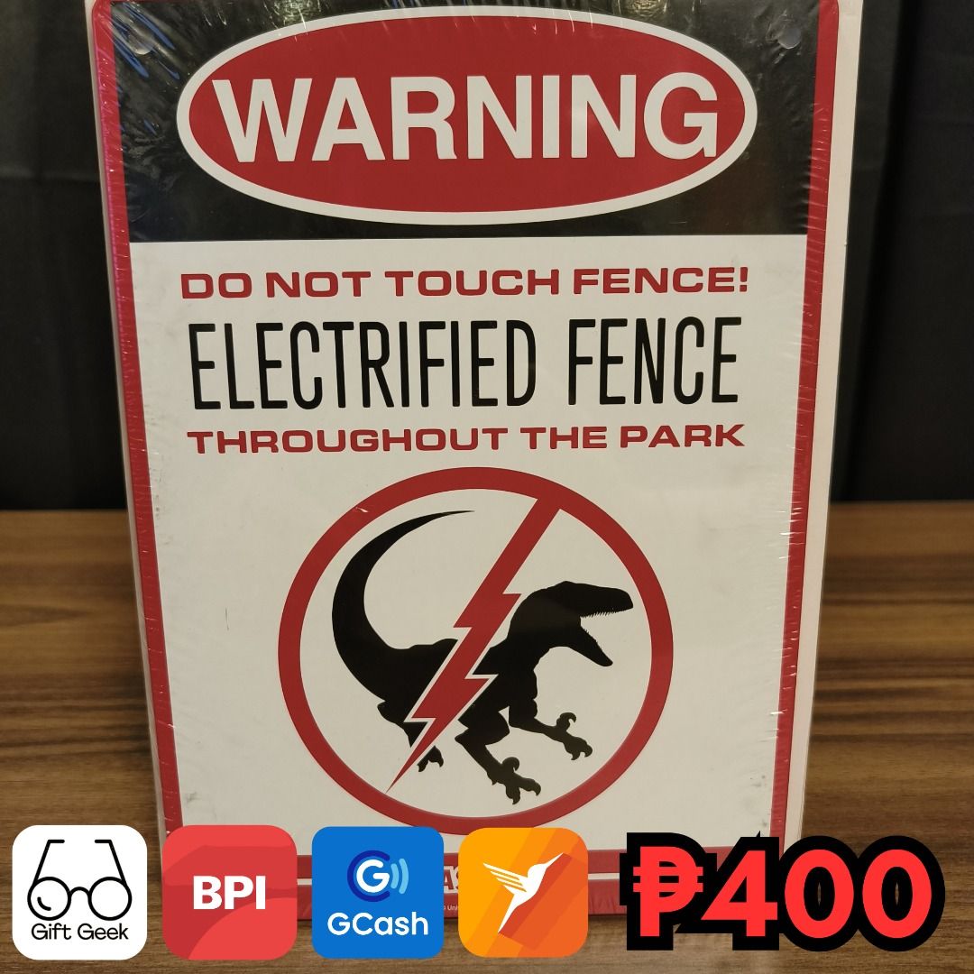 Jurassic World Metal Warning Sign Loot Crate Edition, Hobbies & Toys ...