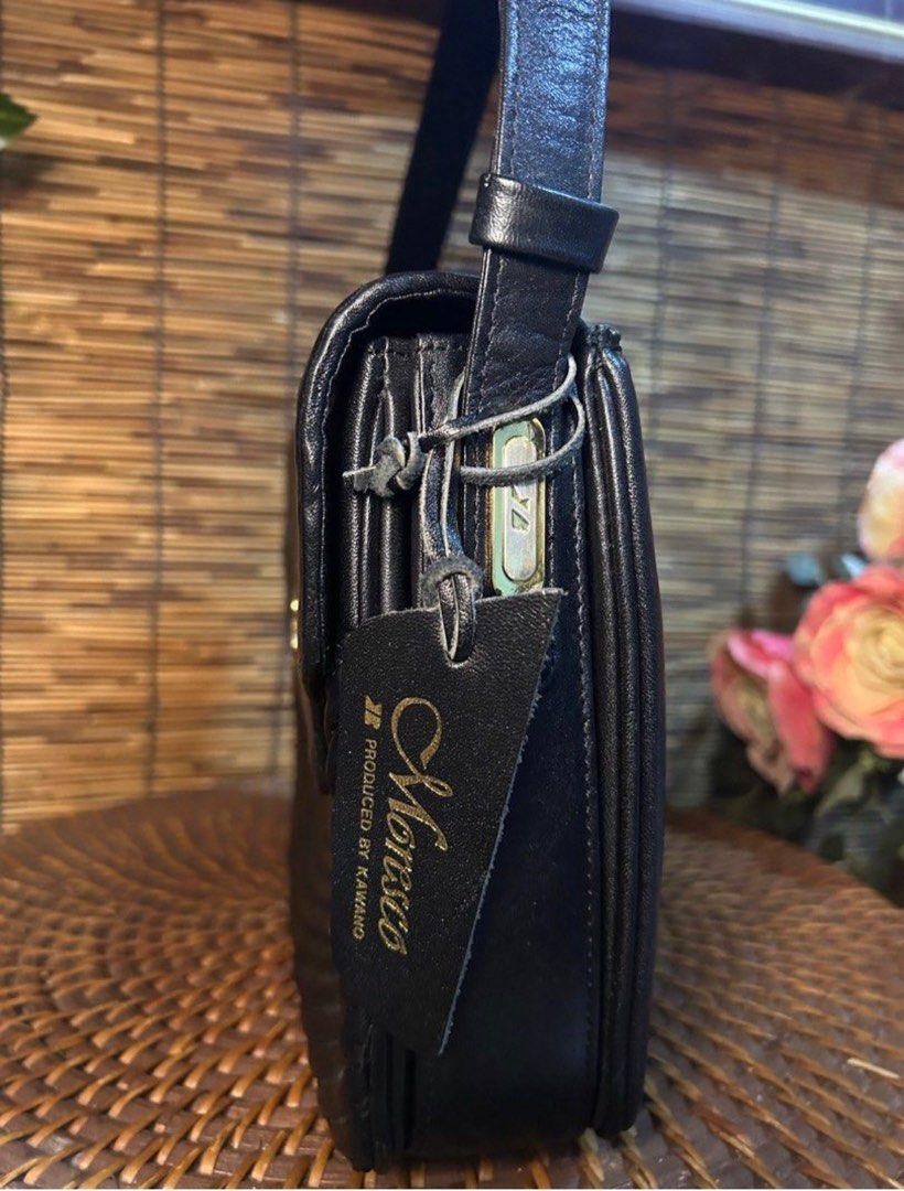 KAWANO JAPAN flap genuine leather shoulder. Hand vintage bag, Luxury ...