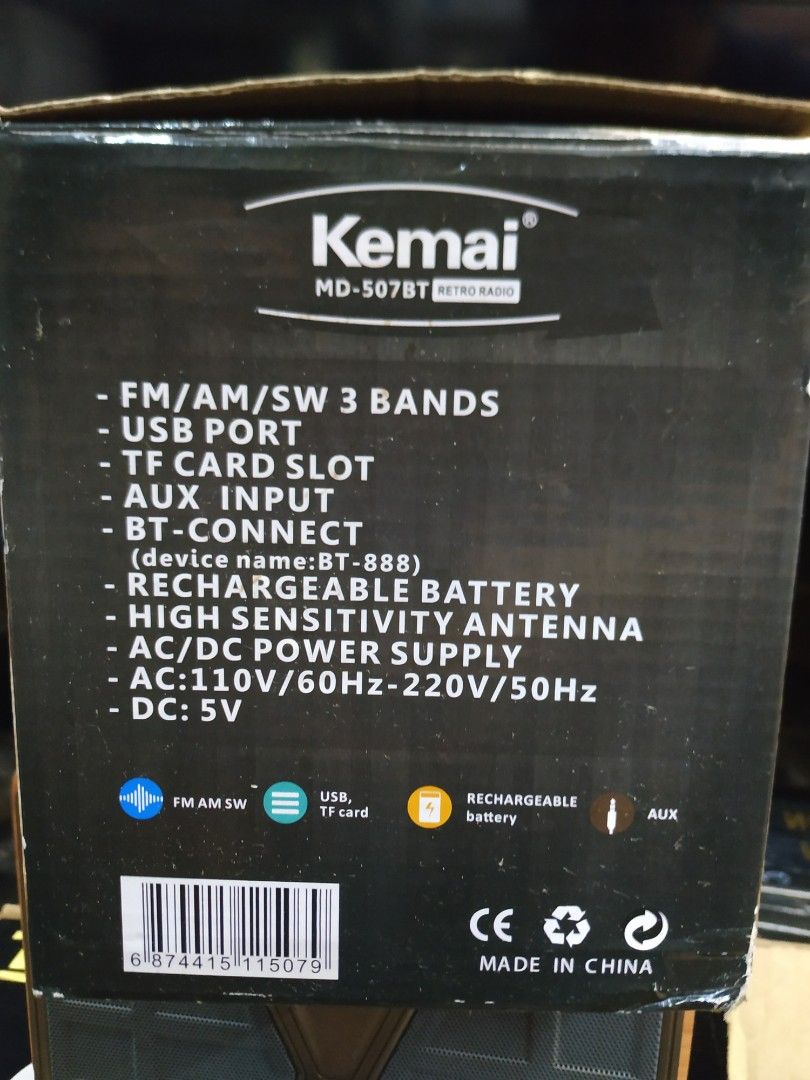 Kemai MD-507BT Retro Radio, Audio, Portable Music Players on Carousell