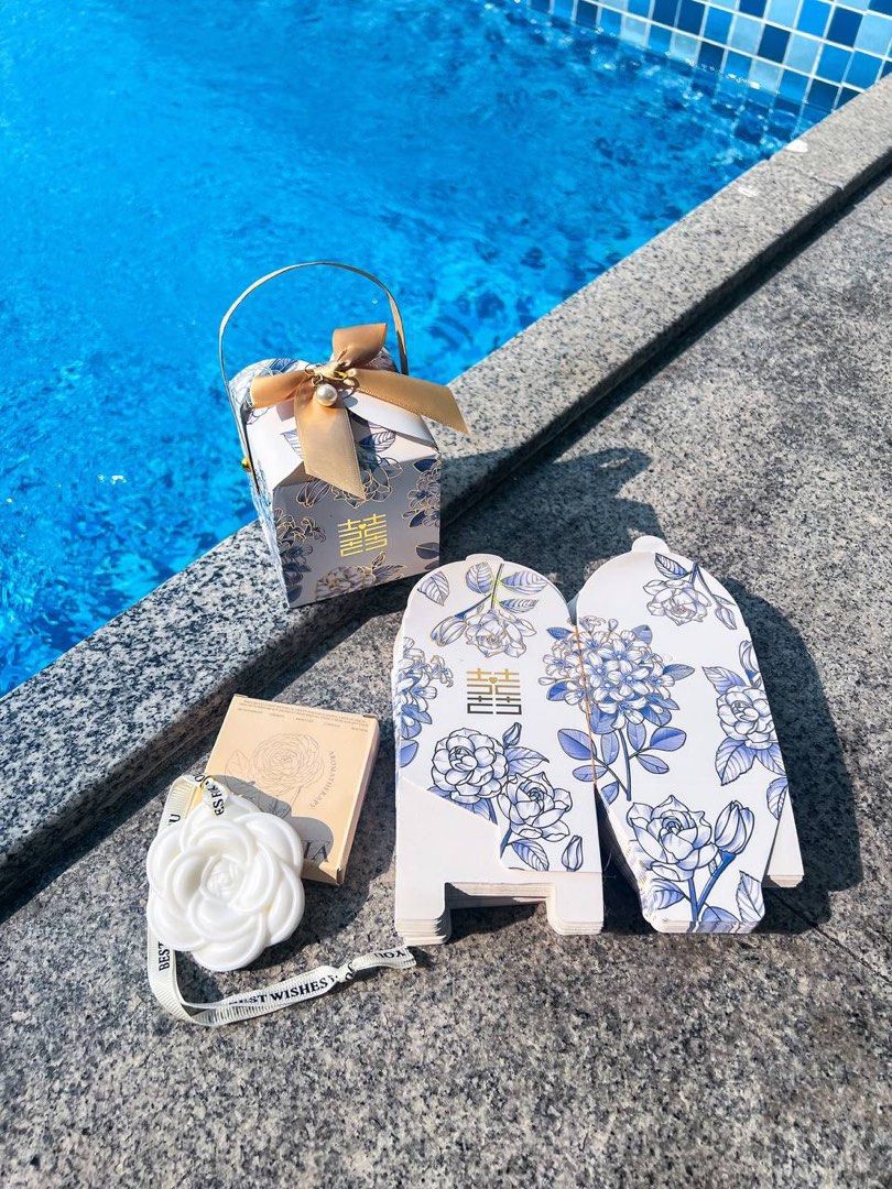 Lavish blue - wedding gift box, Everything Else on Carousell