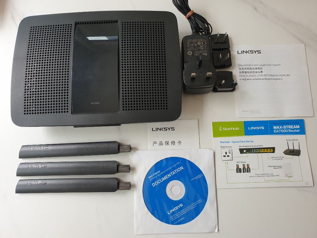 Linksys EA7500 Dual-Band Wi-Fi Router for Home (Max-Stream AC1900 MU ...