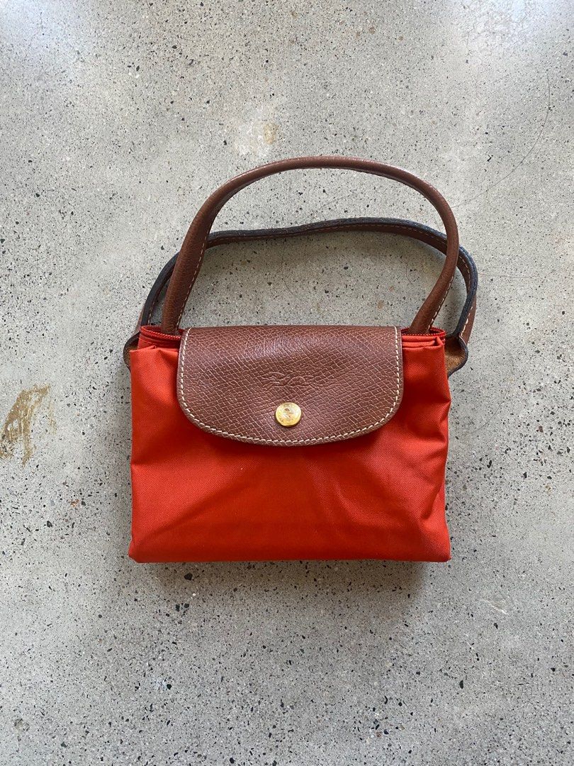 Longchamp Le Pliage Original Small Top Handle Bag Orange, Women's ...