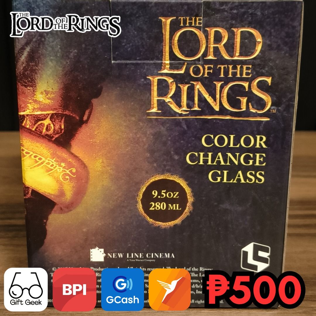 Lord of the Rings Color Change Glass 280ML Loot Crate Exclusive ...