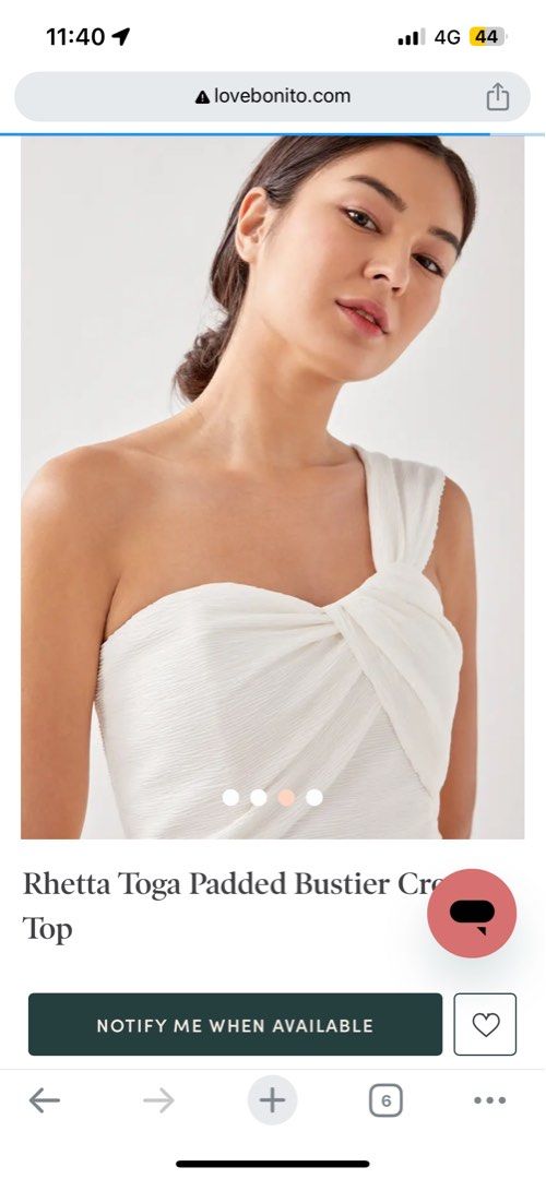 Lovebonito Rhetta Toga Bustier Top in White, Women's Fashion, Tops, Sleeveless on Carousell
