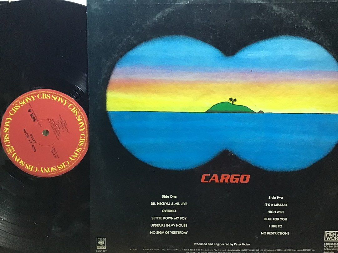 LP Men at Work - Cargo OOP VINYL RECORD Anubis Piring Hitam 80s Rock ...