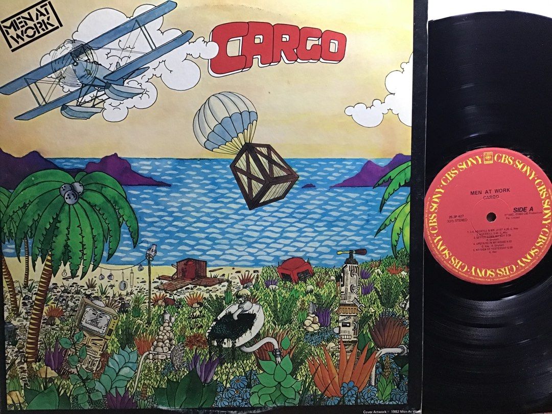 LP Men at Work - Cargo OOP VINYL RECORD Anubis Piring Hitam 80s Rock ...