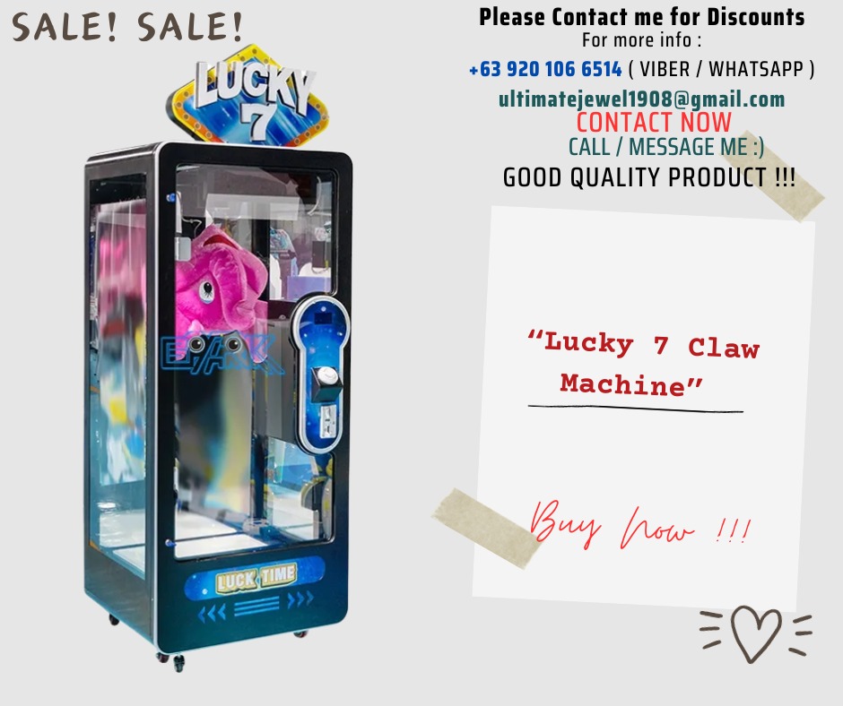 Lucky 7 Scissor Game Vending Machine - Cut Prize Game Claw Machine ...