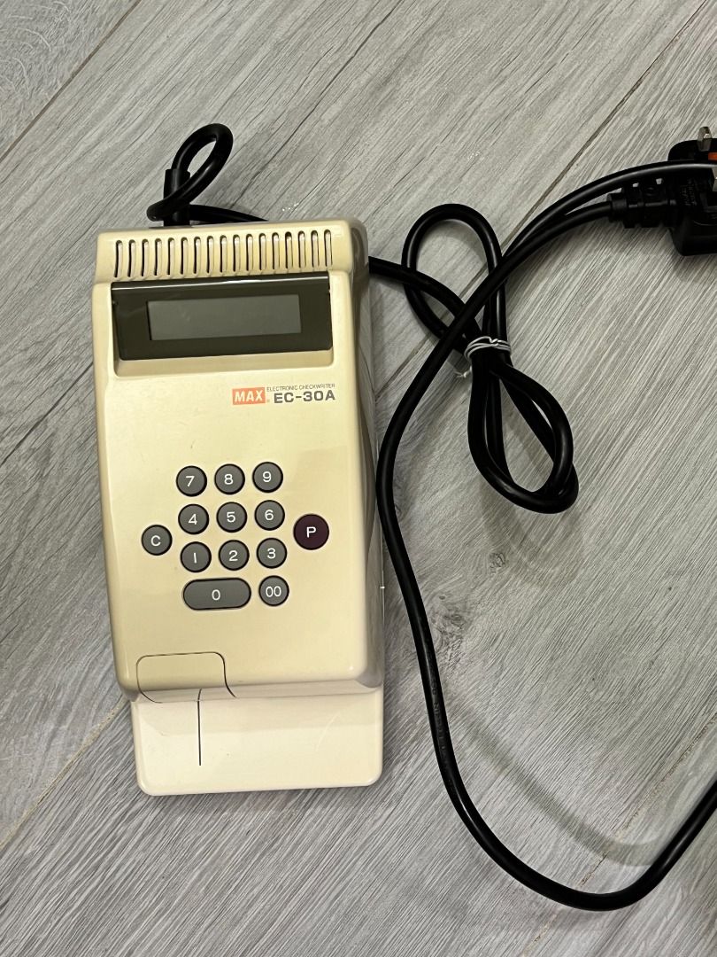 曰本名牌電動支票機(MAX EC-30A), 電腦＆科技, 打印機及影印機 - Carousell