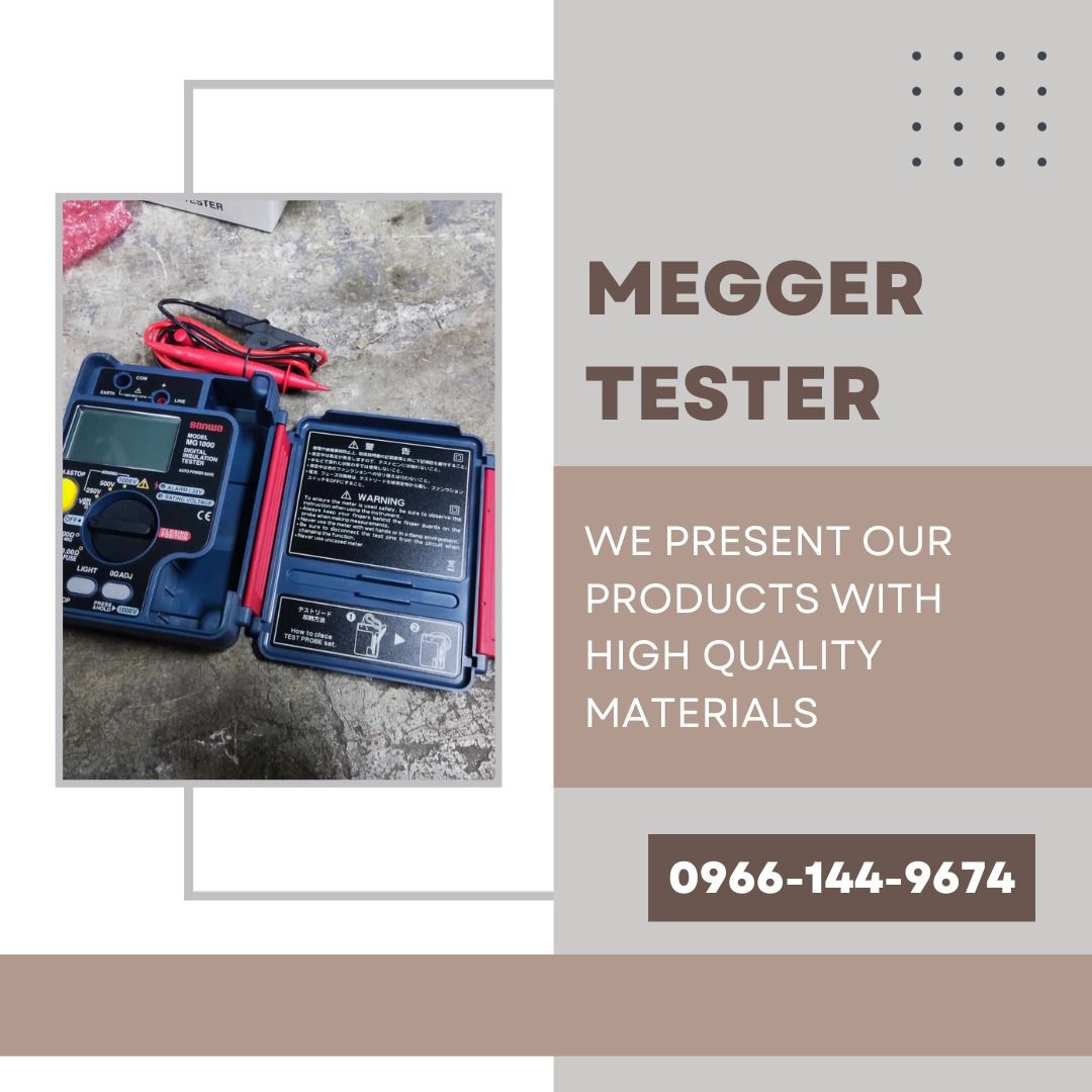 MEGGER TESTER, Commercial & Industrial, Industrial Equipment on Carousell