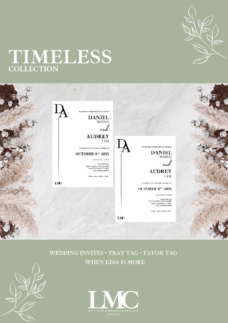 Minimalist Timeless Wedding Invitation, Everything Else on Carousell