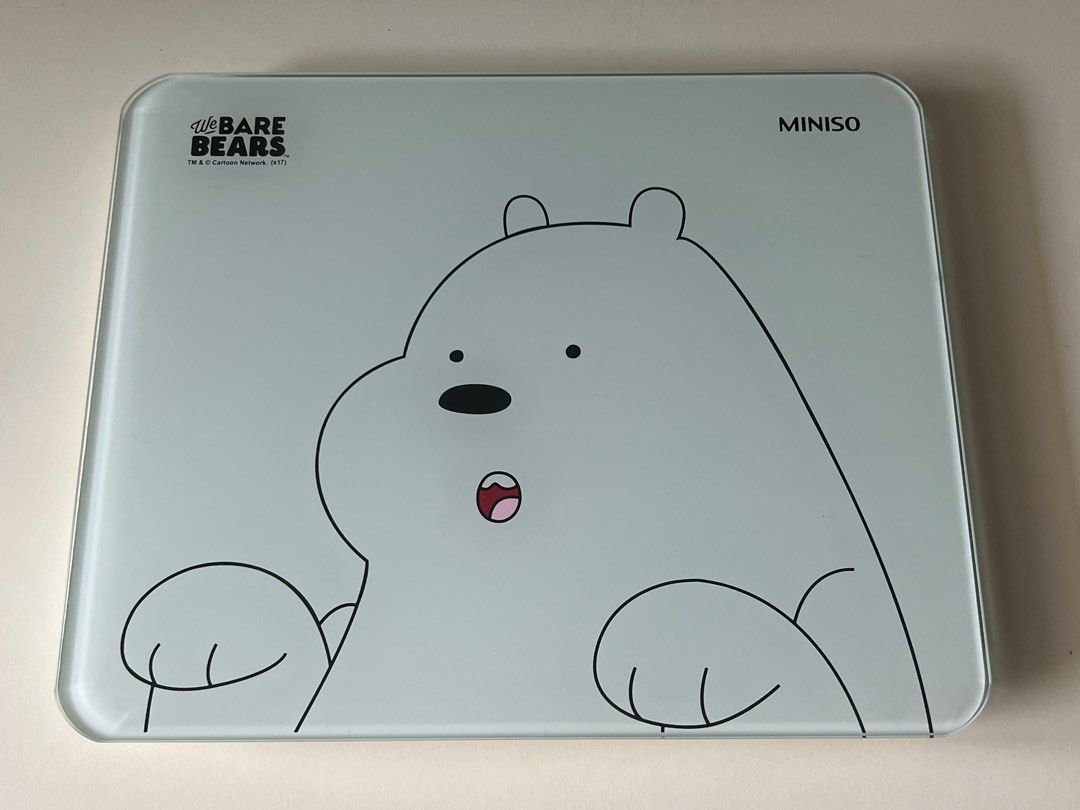 Miniso We Bare Bears weighing scale, Health & Nutrition, Health ...