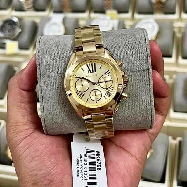 MK SMALL BRADSHAW ALL GOLD DIAL AUTHENTIC WATCH, Women's Fashion ...