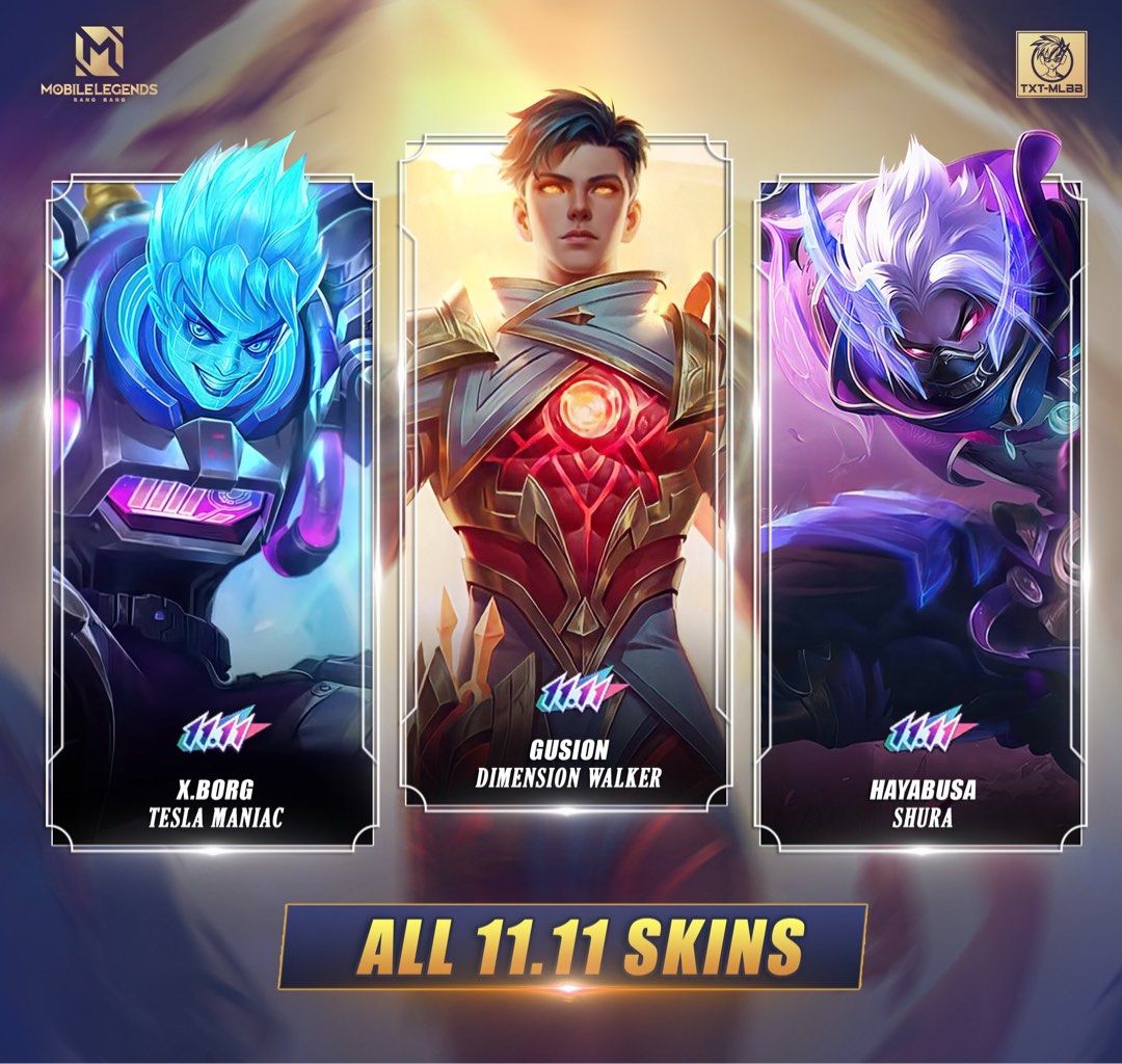 MLBB 11.11 EVENT (ft. Wan Wan, Gusion, Hayabusa and xborg), Video Gaming, Gaming Accessories, In ...