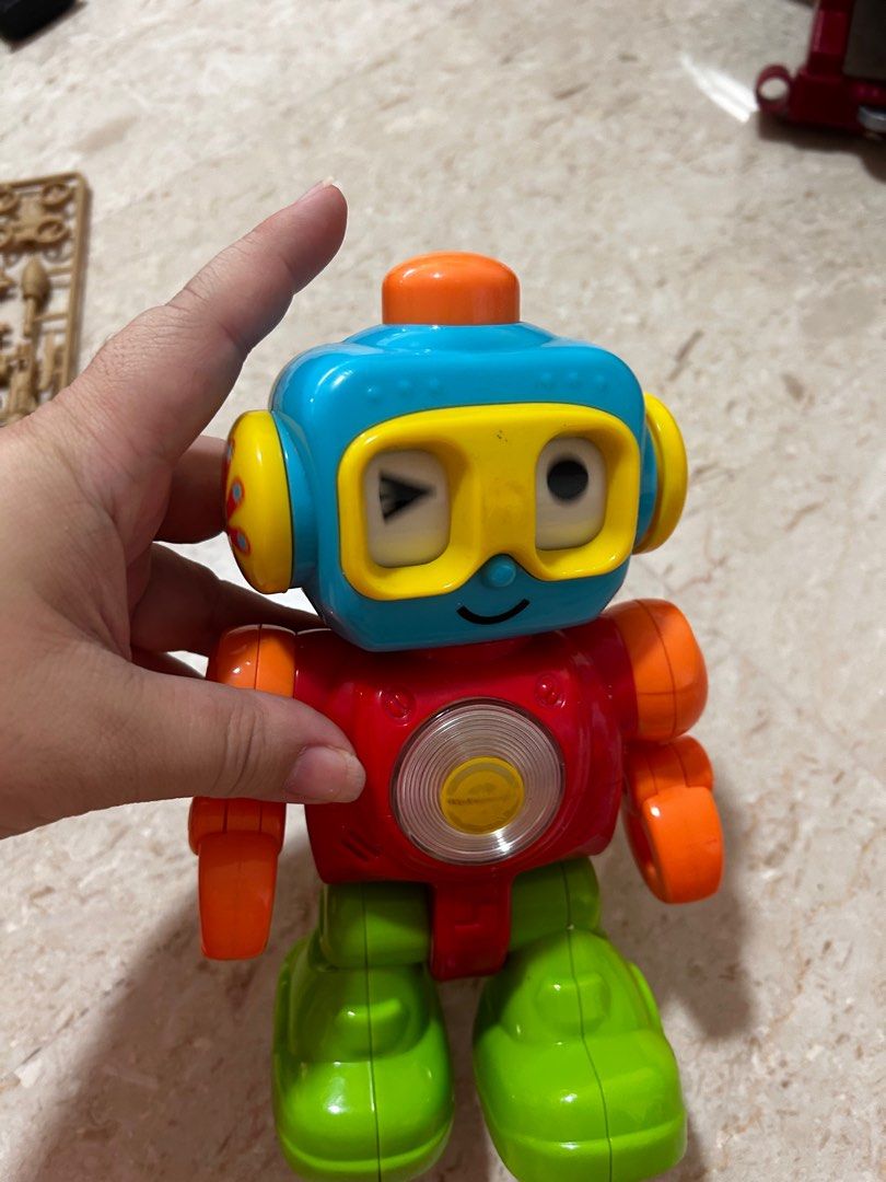 Montessori learning baby robot toy light and sound motor skills ...