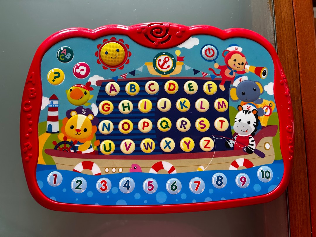 Montessori toy ABC 123 Animal sounds buttons and sing along learning ...