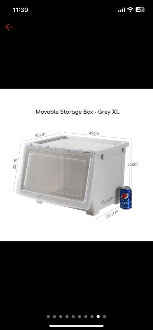Movable Storage Box (XL), Furniture & Home Living, Home Improvement ...