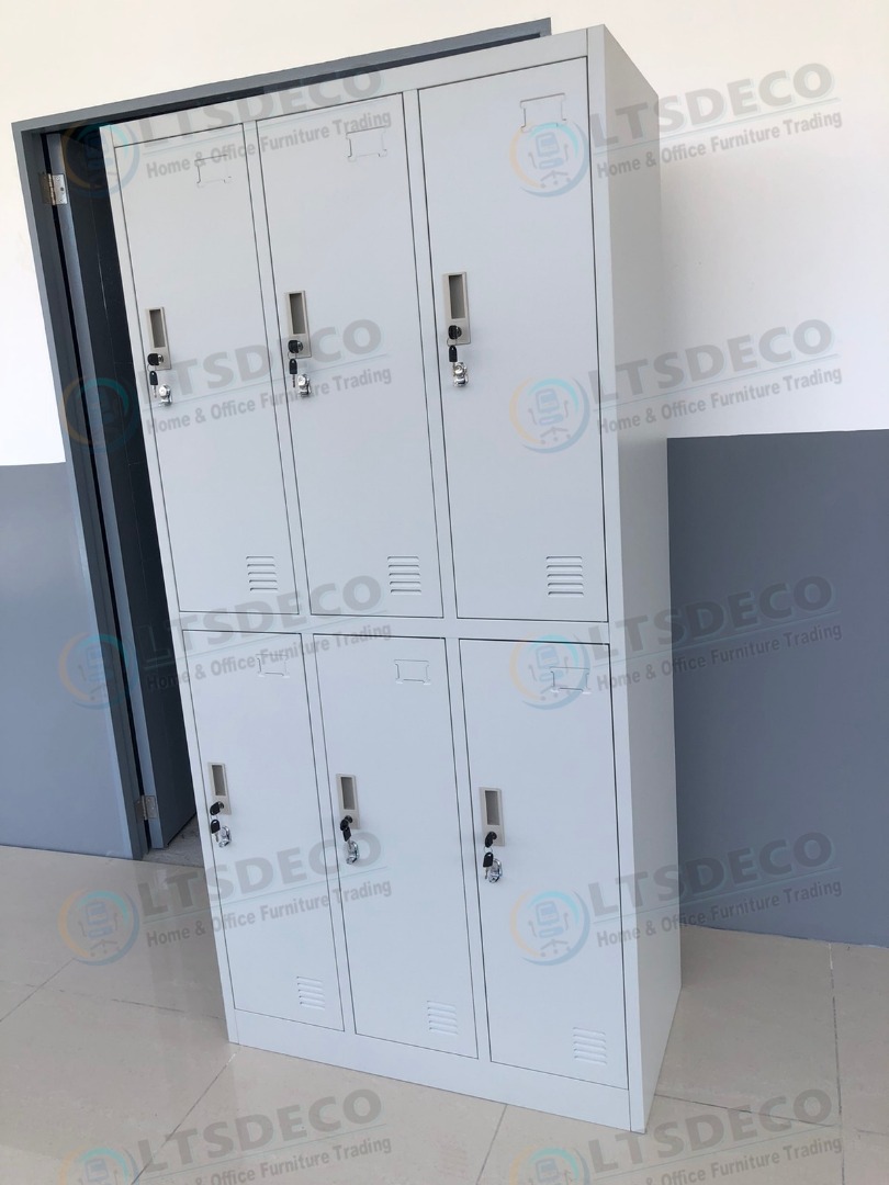 NEW 6 DOOR STEEL LOCKER OFFICE PARTITION AND FURNITURE ...