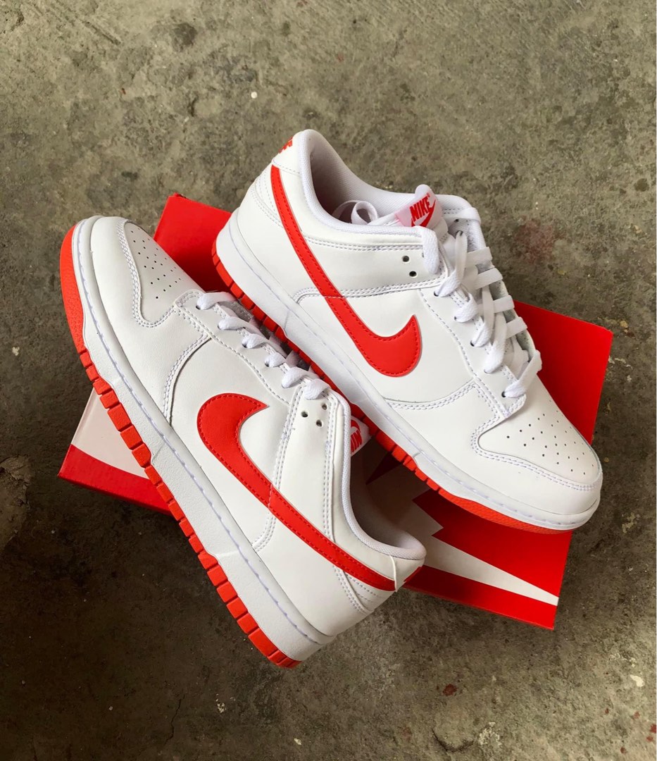 Nike Dunk Low Picante Red, Men's Fashion, Footwear, Sneakers on Carousell