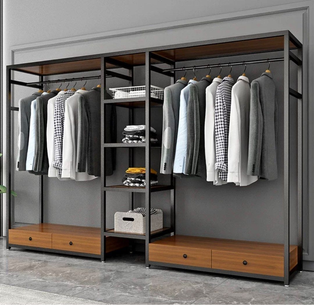 NILE Modern Open Concept Wardrobe, Furniture & Home Living, Furniture ...