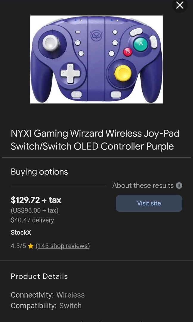 NYXI Gaming Wirzard Wireless Joy-Pad Switch/Switch OLED Controller ...