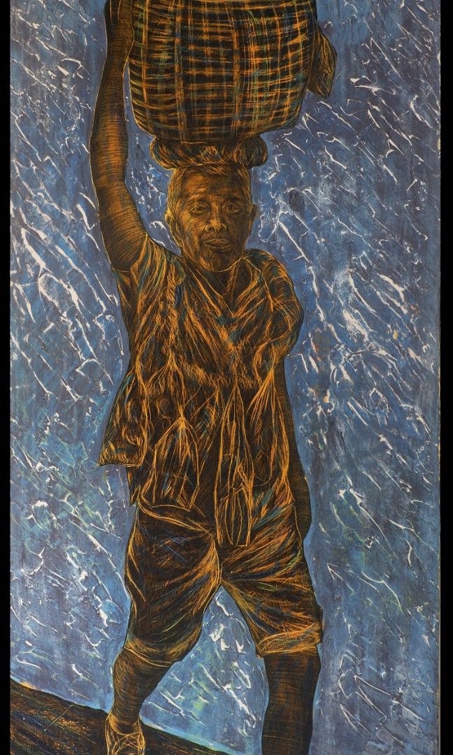 Oil painting Balot vendor, Furniture & Home Living, Home Decor, Other ...