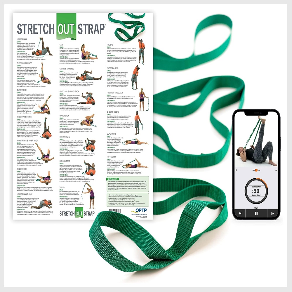 OPTP The Original Stretch Out Strap with Exercise Poster Top Choice of ...