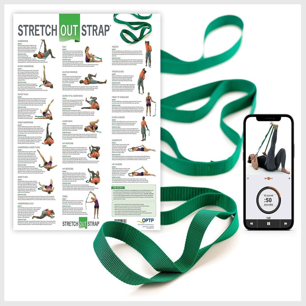 OPTP The Original Stretch Out Strap with Exercise Poster Top Choice of ...