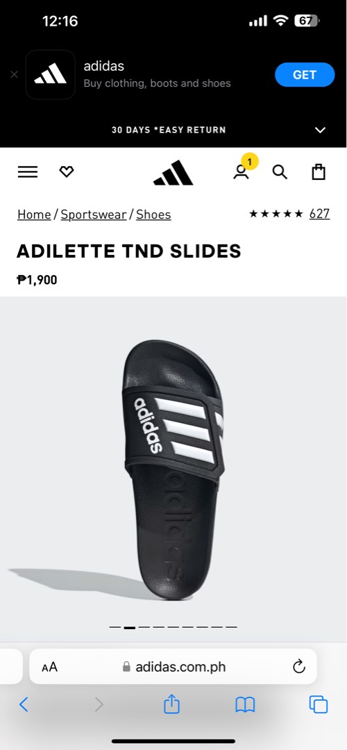 Original Adidas Slides, Men's Fashion, Footwear, Slippers & Slides on ...